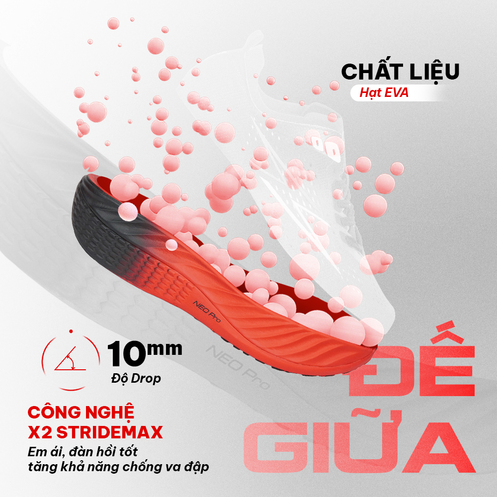 GIÀY CHẠY BỘ GOYA NEO PRO - TÍM TRẮNG