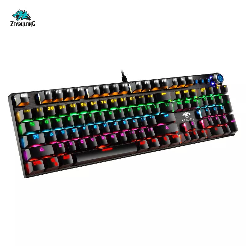 Bàn Phím Cơ Gaming Leaven K990 - LED RGB Rainbow - Chống Nước - Chống Bụi - Blue Switch - Bảo ...