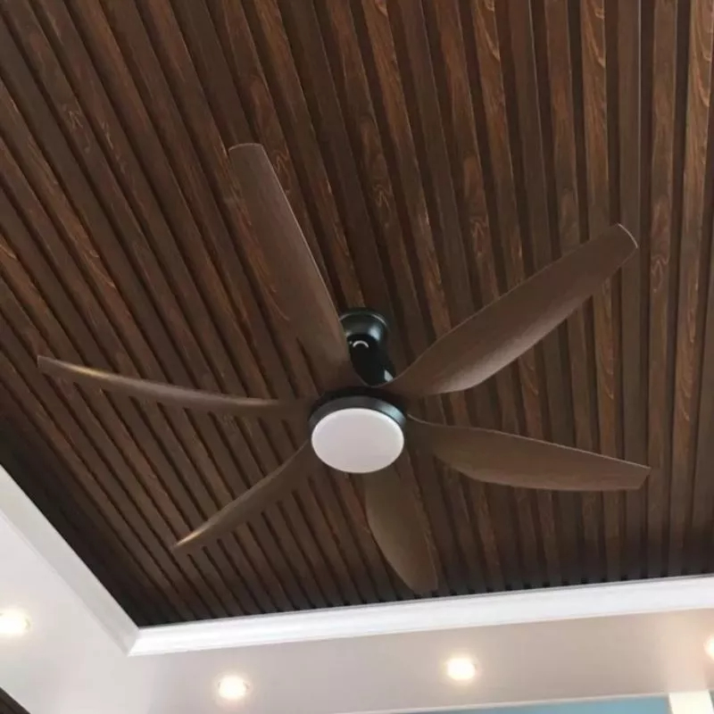 Quạt trần 6 cánh, có đèn Led, ASIA QT12 MÀU NÂU, động cơ DC Cao Cấp ...