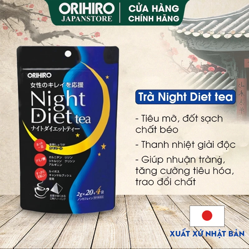 Trà giảm cân Night Diet Tea Orihiro 20 góitúi và 24 góitúi - MixASale